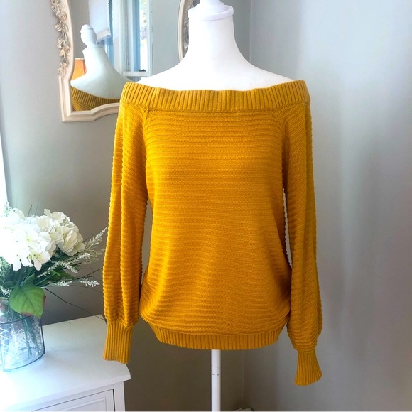 Soho | Sweaters | Soho New York Co Knit 3 Way To Wear Sweater Mustard ...